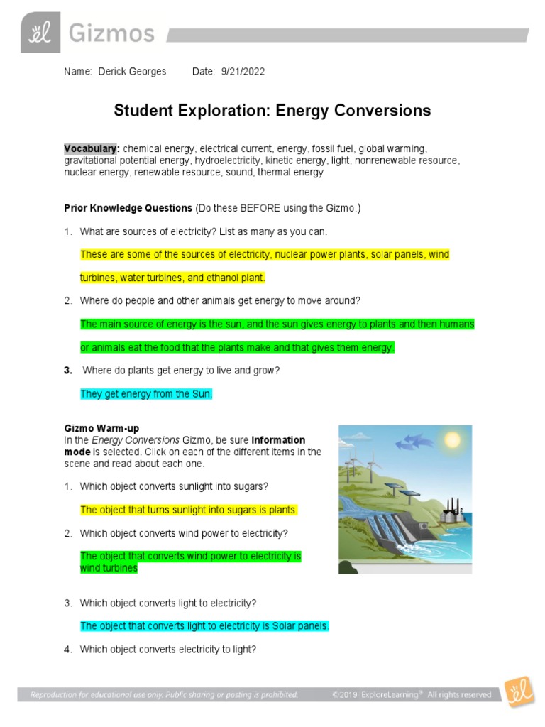 Gizmo Energy Conversions | PDF | Wind Power | Potential Energy