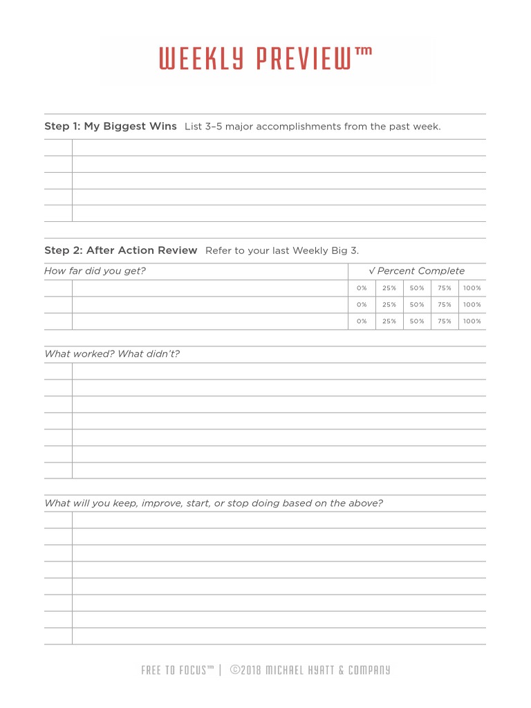 F2F Weekly Preview | PDF