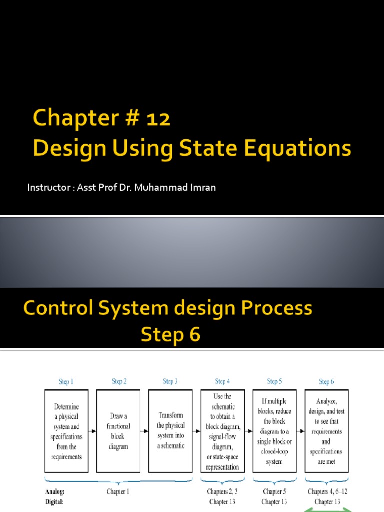 Lecture Chapter 12 Design Using State Equation | PDF | Control Theory ...