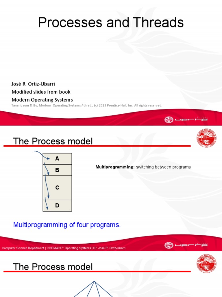 CCOM4017 Processes | Download Free PDF | Thread (Computing) | Process (Computing)