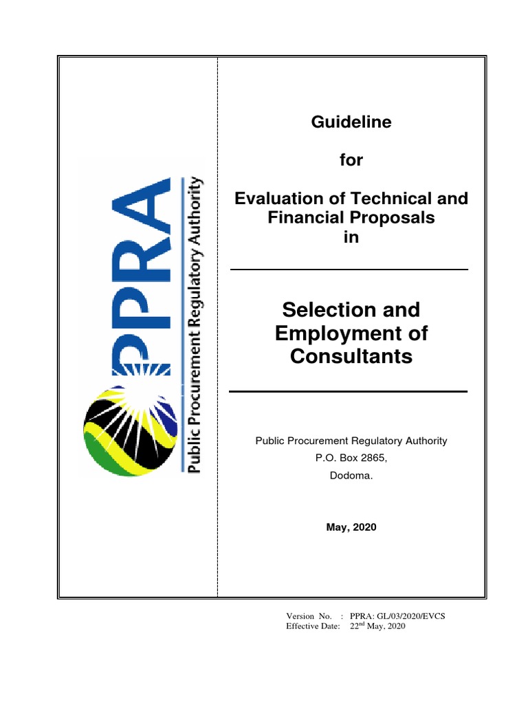 Guidelines for Proposal Evaluation | PDF | Procurement | Evaluation