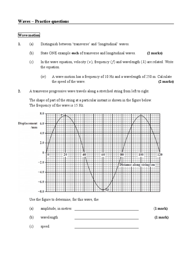 CSEC Physics - Sound - SPQ | PDF | Waves | Electromagnetic Radiation