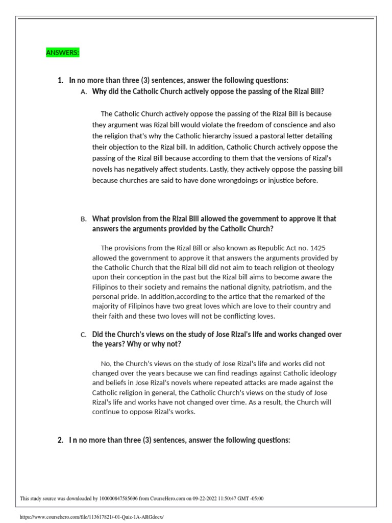 01 Quiz 1A ARG | PDF