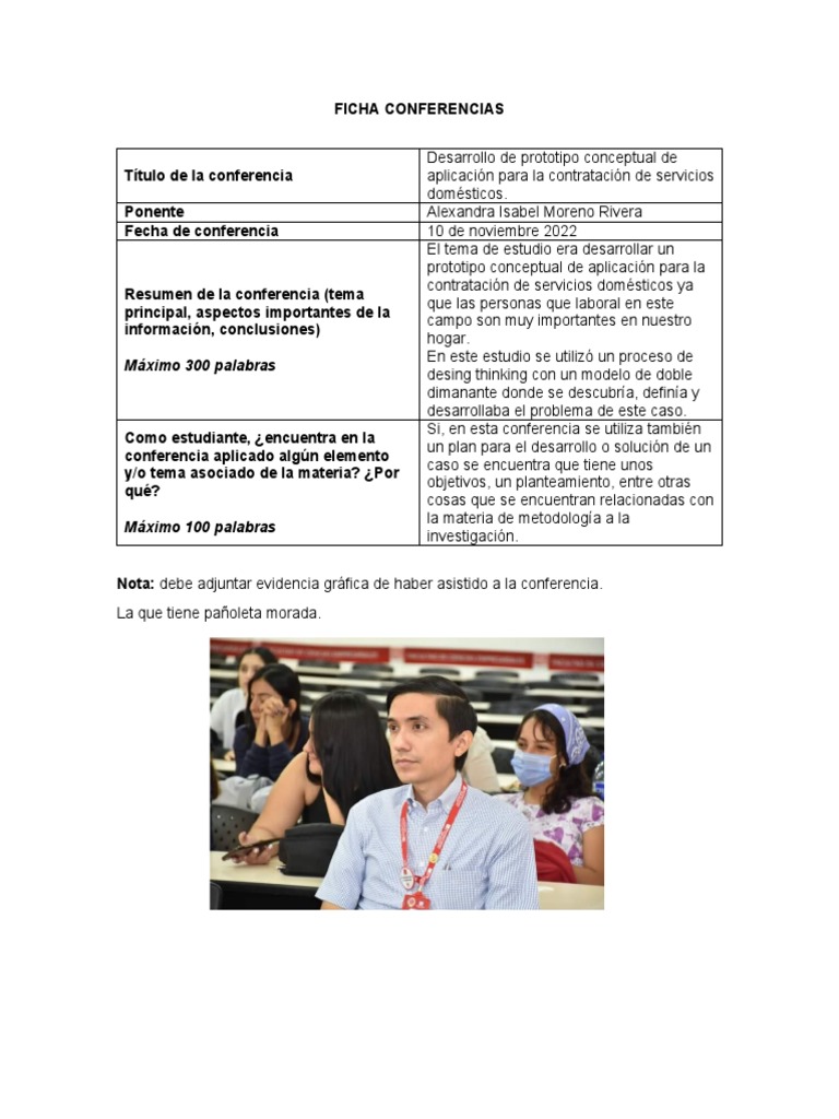 Ficha Conferencia | PDF