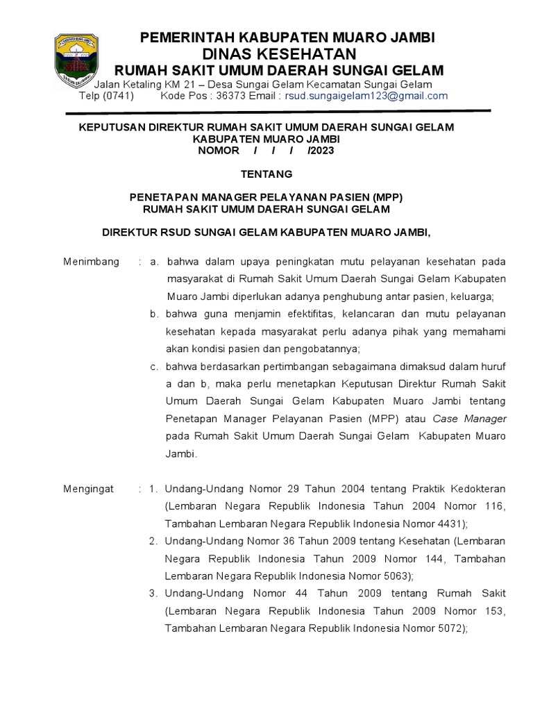 SK Penetapan MPP | PDF