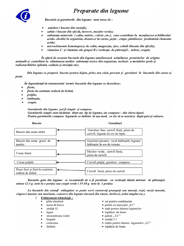 Preparate Din Legume PDF | PDF