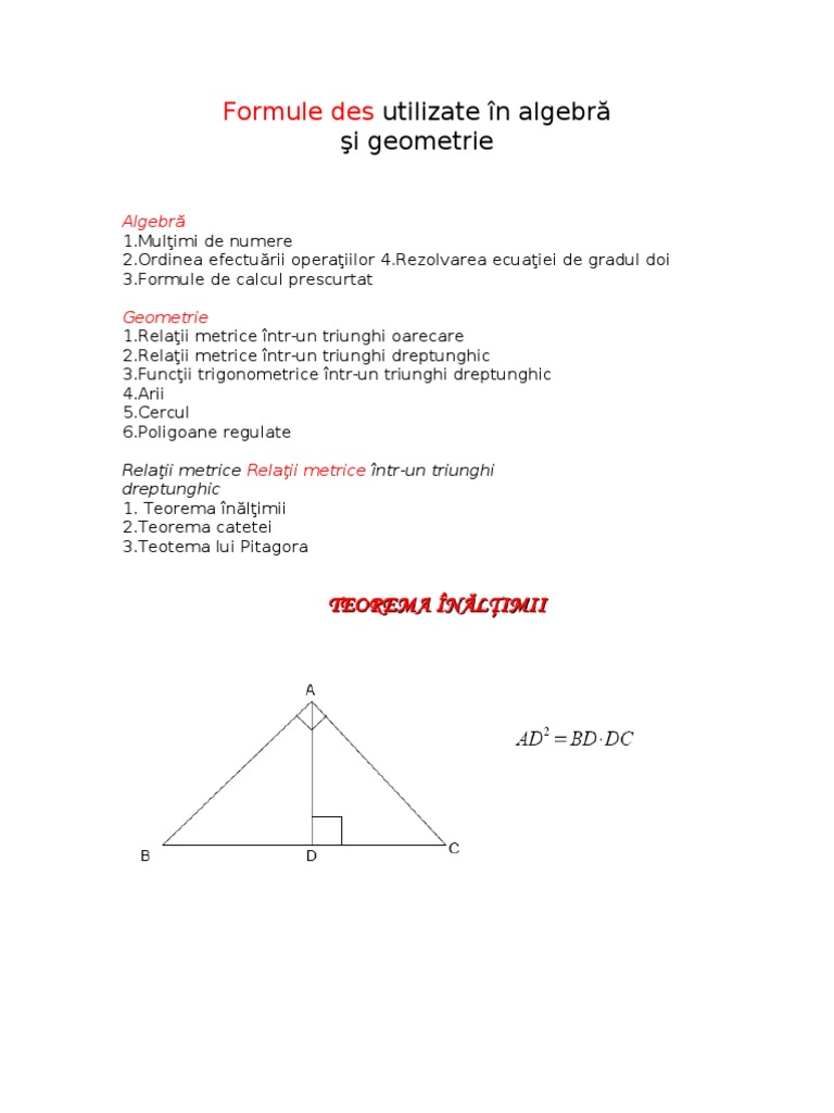 Geometrie Arii | PDF