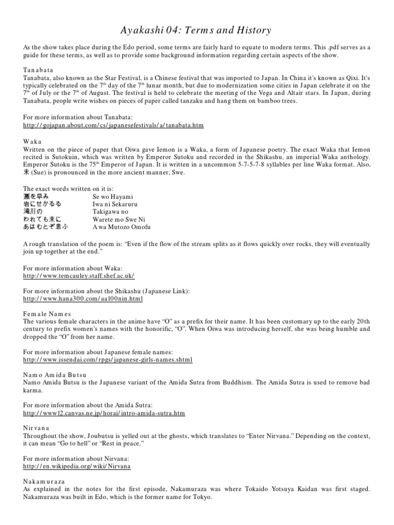 (GG) Ayakashi Japanese Classic Horror 04 - PDF Notes | PDF | Japan