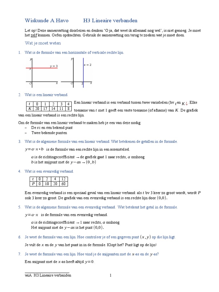 WiA-H03-Lineaire-verbanden (2) | PDF