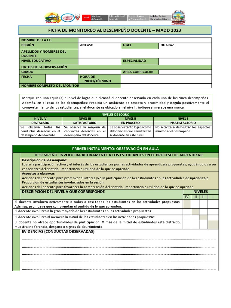 Ficha de Monitoreo 2022 | PDF | Aprendizaje | Creatividad