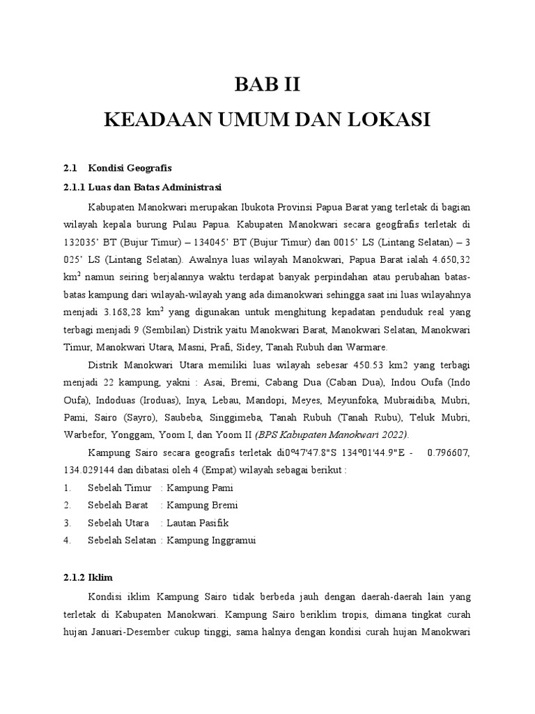 BAB 2 KEADAAN UMUM LOKASI Part 2 | PDF