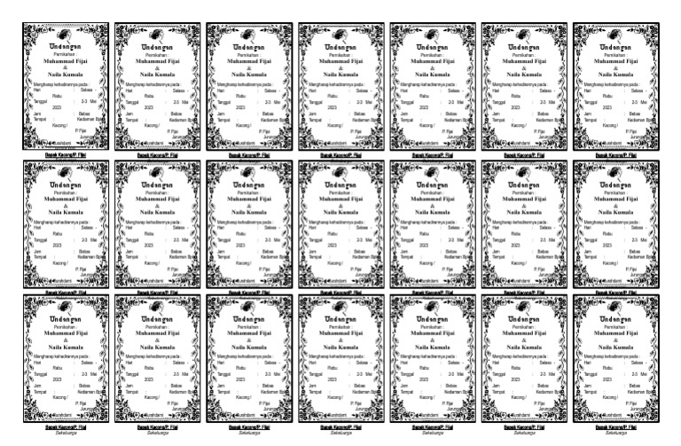 Undangan Rokok / Sabun | PDF