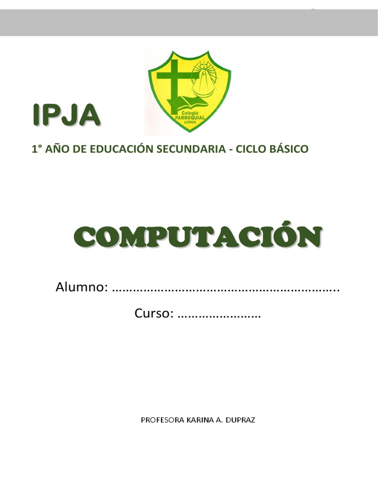 Manual de Computacion 1 2023 PDF | PDF | Ventana (informática) | Hardware de la computadora