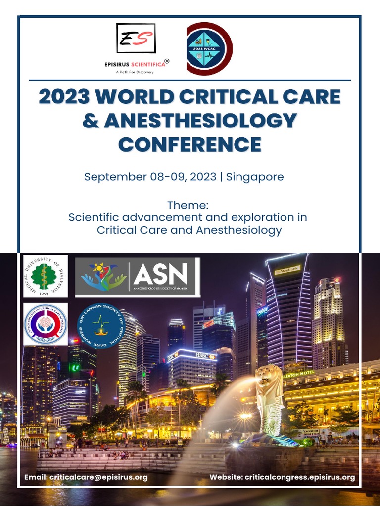 2023 WCAC Critical Care and Anesthesiology Conference Singapore ...