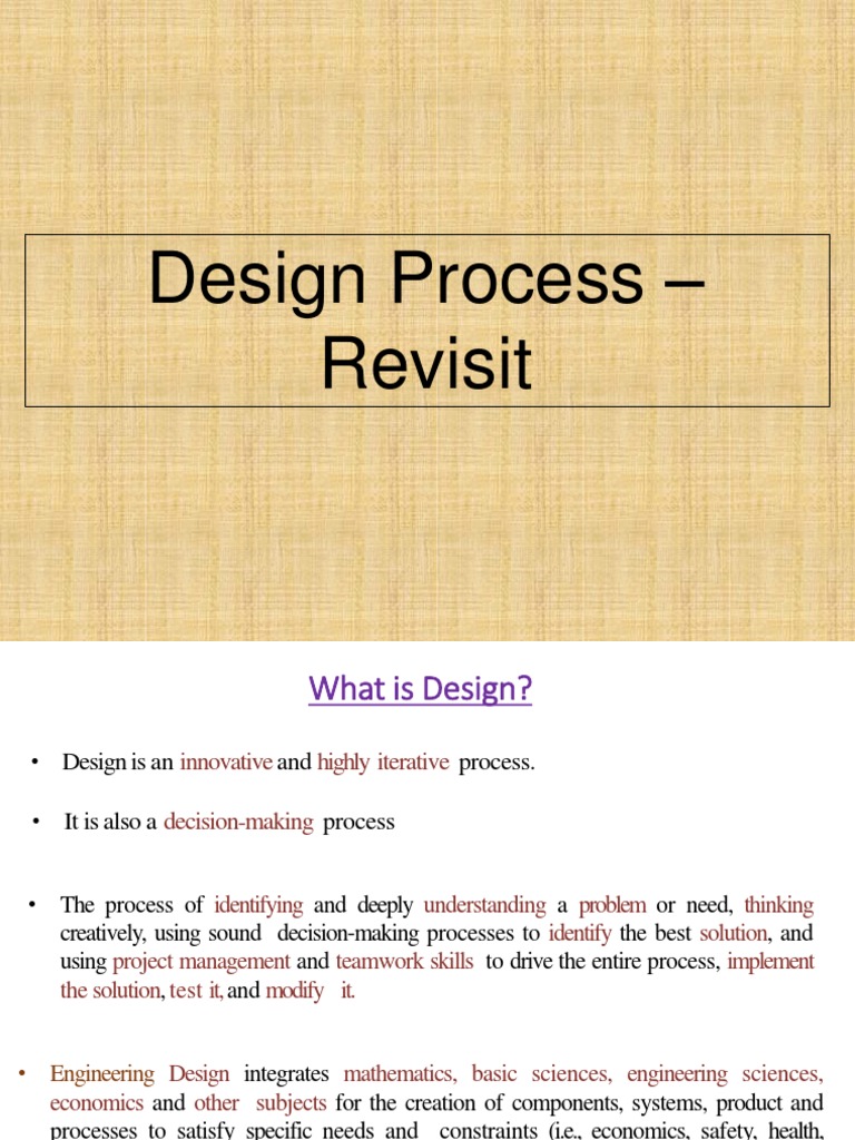 The Design Process-Revisited | PDF | Engineering Design Process ...