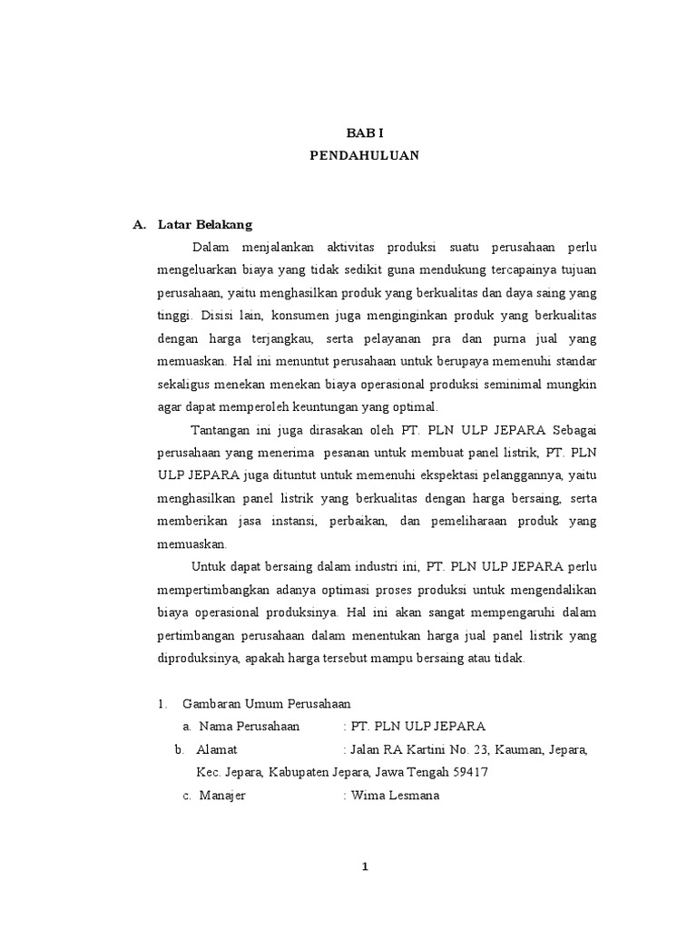 Laporan PKL Lembar 2 | PDF