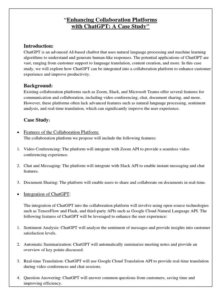 Case Study On ChatGPT | PDF | Cloud Computing | Instant Messaging
