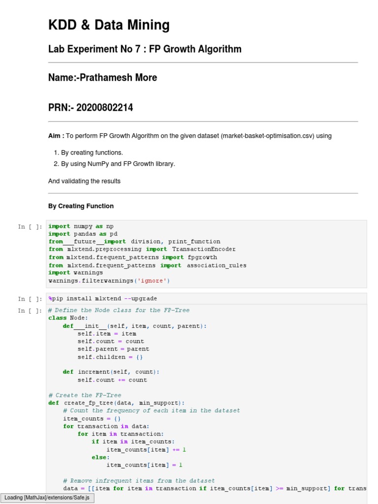 KDD Lab 7 2214 | PDF | Foods | Food And Drink