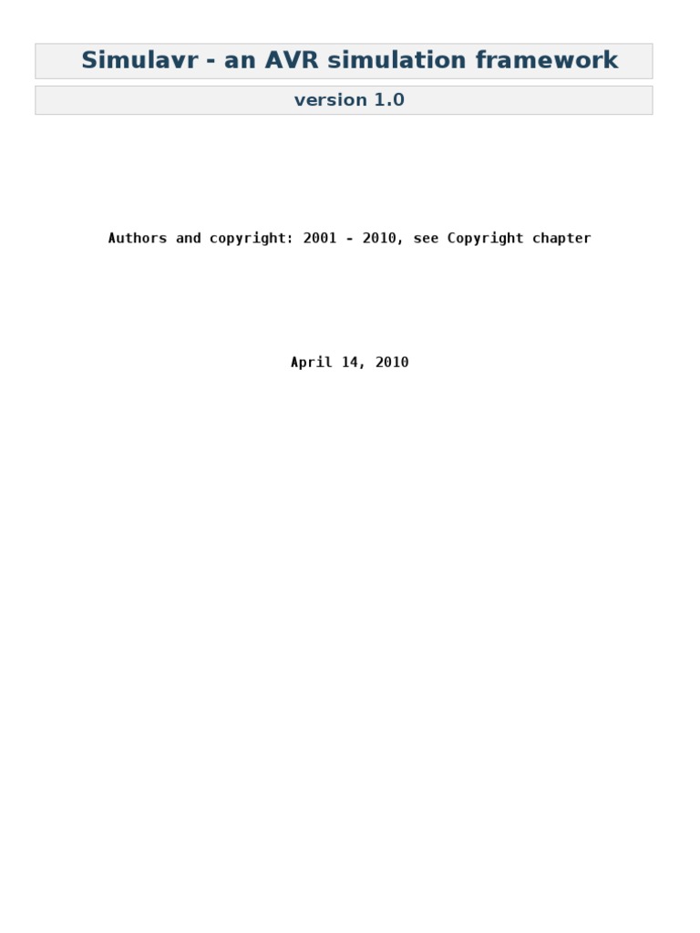 Simulavr - An AVR Simulation Framework 2011 | PDF | Computer Keyboard ...
