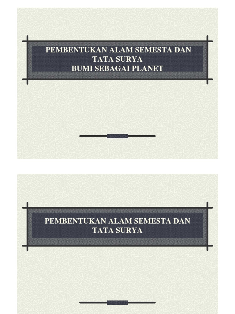 04 Pembentukan Alam Semesta Dan Tata Surya | PDF | Sains & Matematika ...