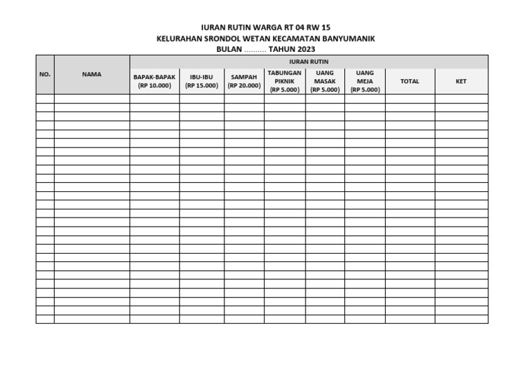 Iuran Warga 2 PDF | PDF