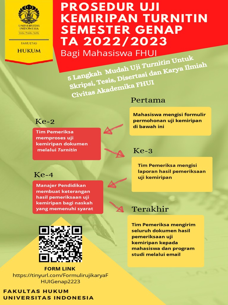 Prosedur Uji Kemiripan Turnitin SEMESTER GENAP TA 20222023-3 | PDF