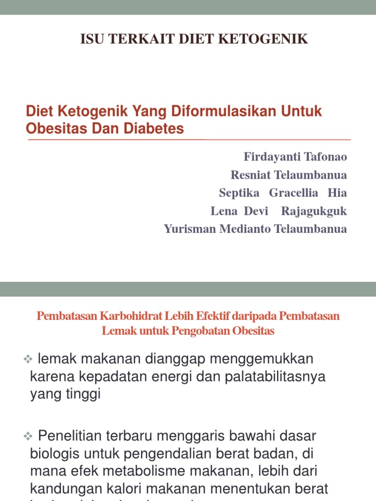 Diet Ketogenik Yang Diformulasikan Untuk Obesitas Dan Diabetes | PDF