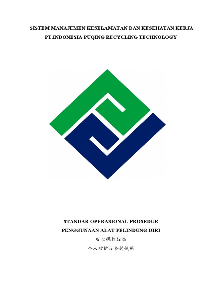 SOP Penggunaan Alat Pelindung Diri (APD) | PDF