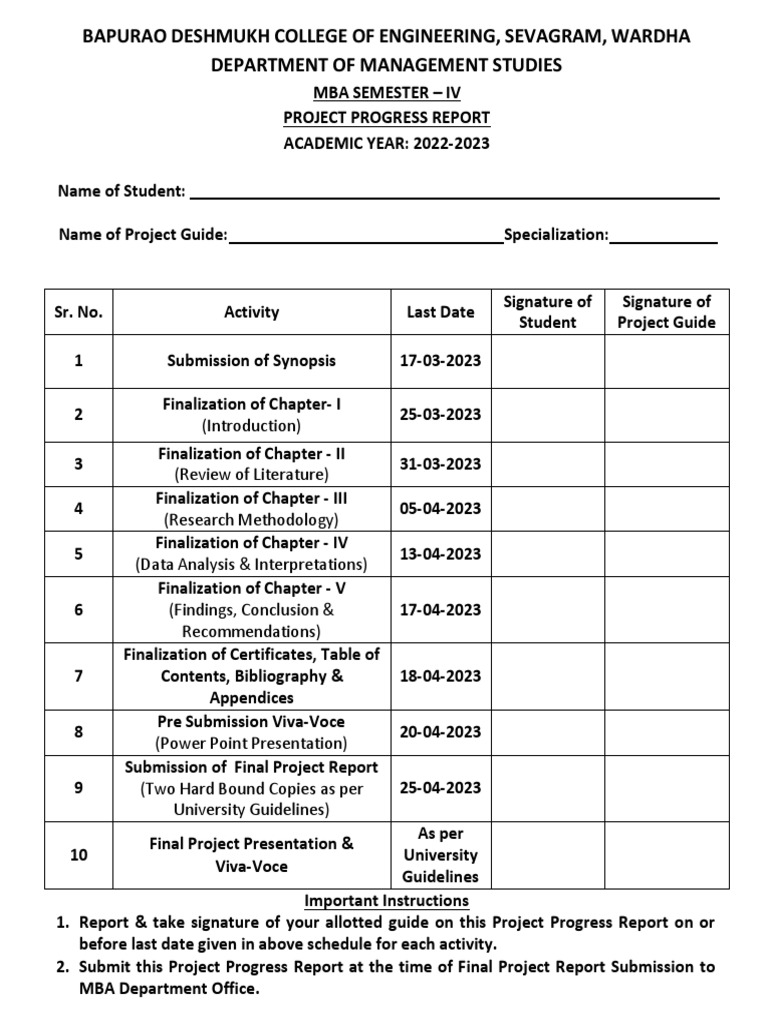 Project Progress Report 2022 - 2023 | PDF