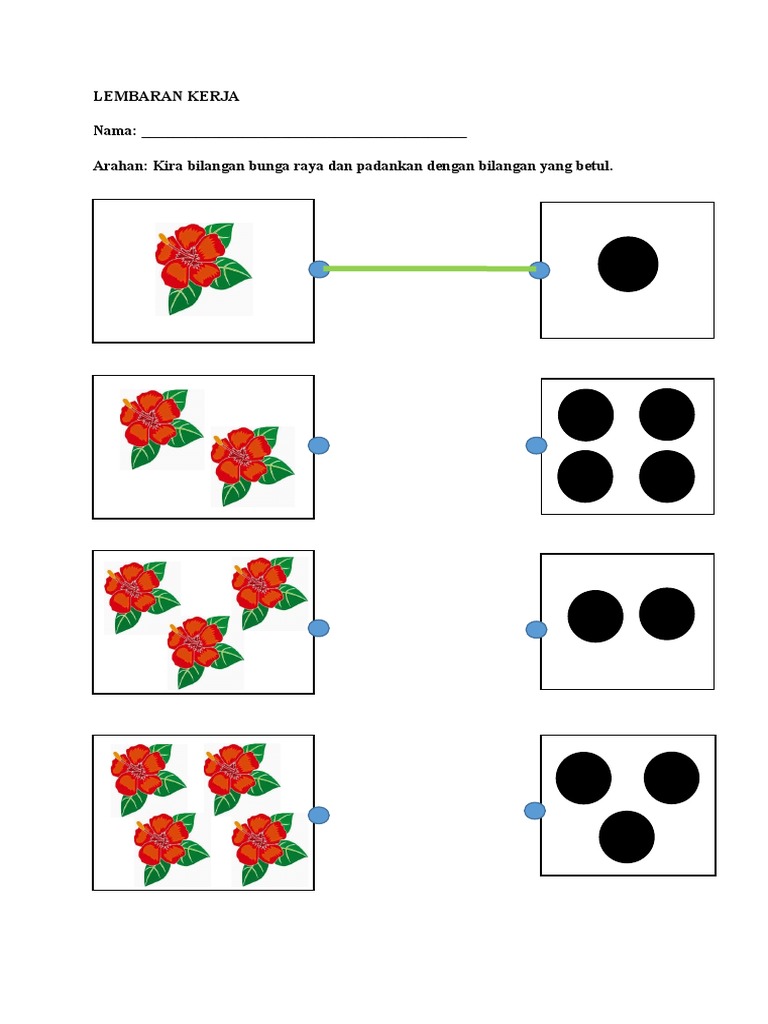 Lembaran Kerja Bunga Raya | PDF
