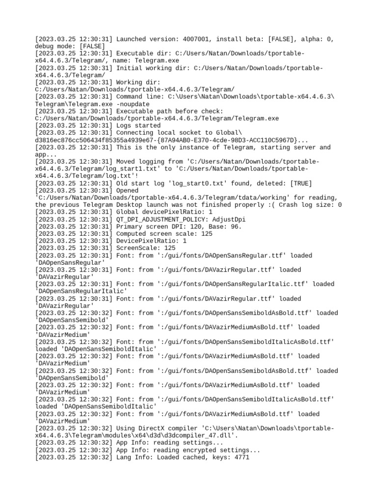 Telegram Debug Log Analysis | PDF | Computers | Technology & Engineering