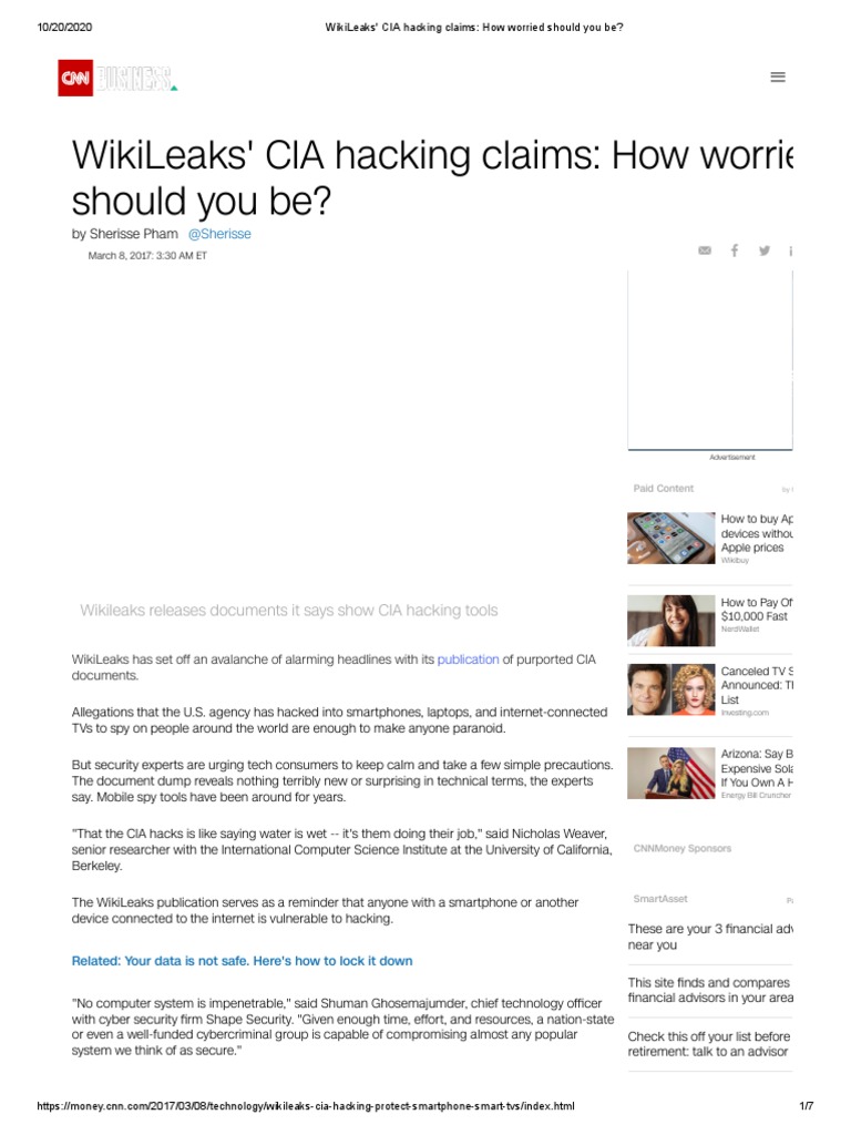 C WikiLeaks CIA Hacking | PDF | Wiki Leaks | Android (Operating System)