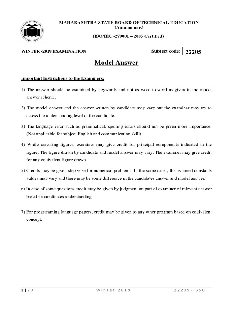 22205-2019-Winter-Model-Answer-Paper (Msbte Study Resources) PDF | PDF | Compass | Contour Line