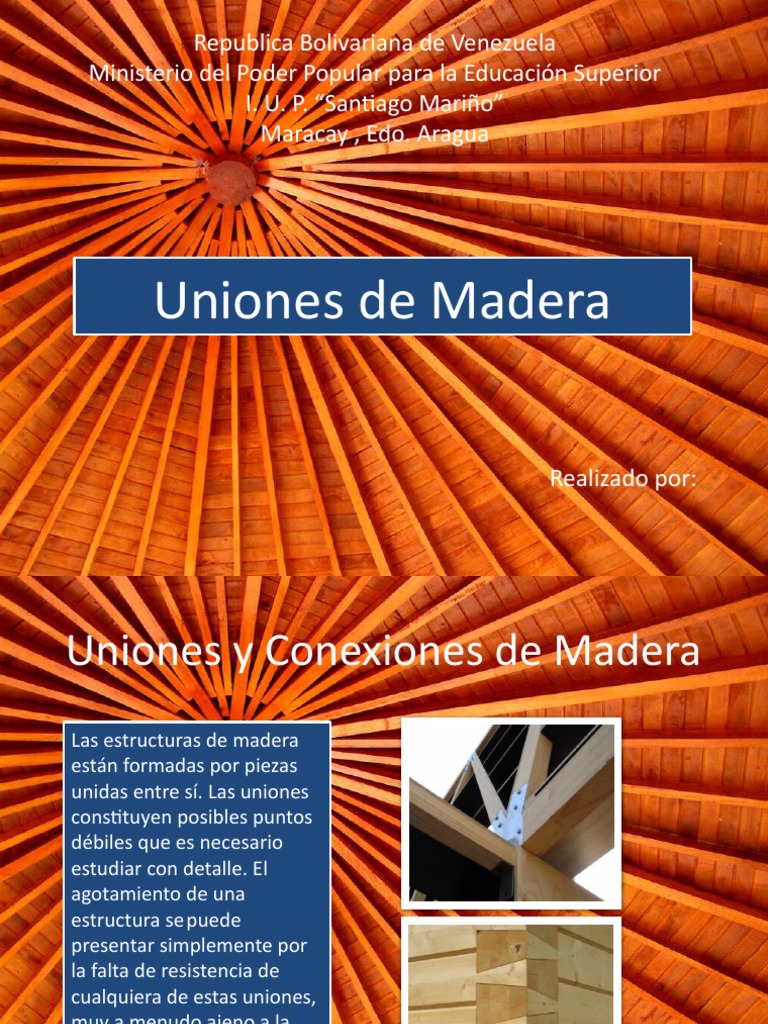 Uniones de Madera | PDF