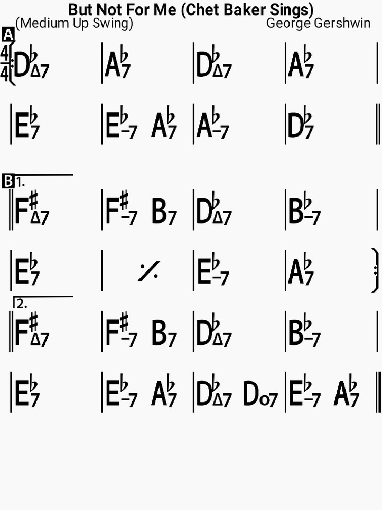 But Not For Me (Chet Baker Sings) | PDF