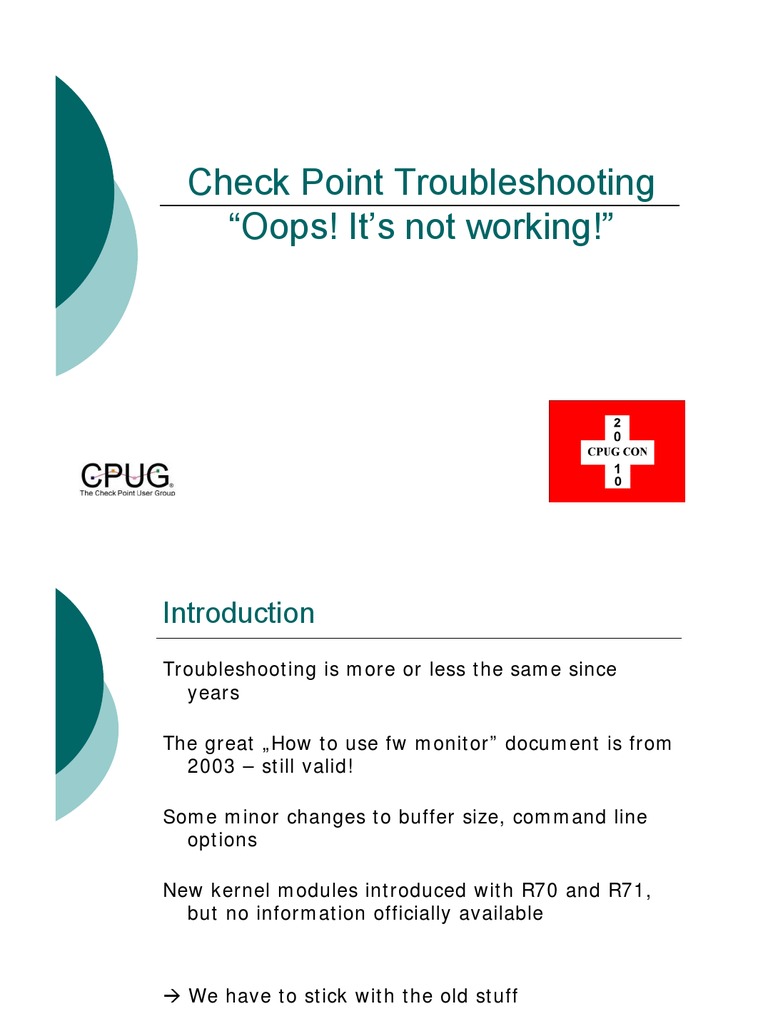 Check Point Troubleshooting Guide | PDF