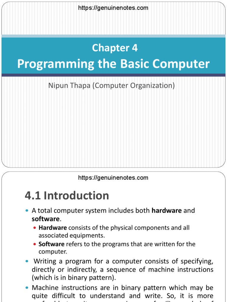 Programming the Basic Computer: An Introduction to Machine Language ... Programming the Basic Computer: An Introduction to Machine Language ...