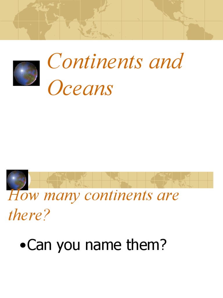 Unit 1 Continents and Ocean | PDF