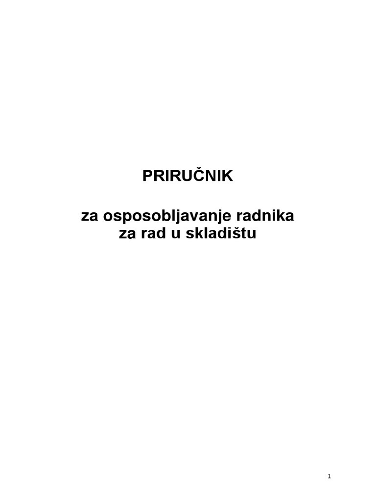 Skripta ZNR Skladište | PDF