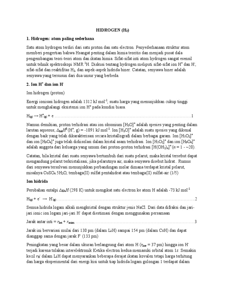 HIDROGEN | PDF