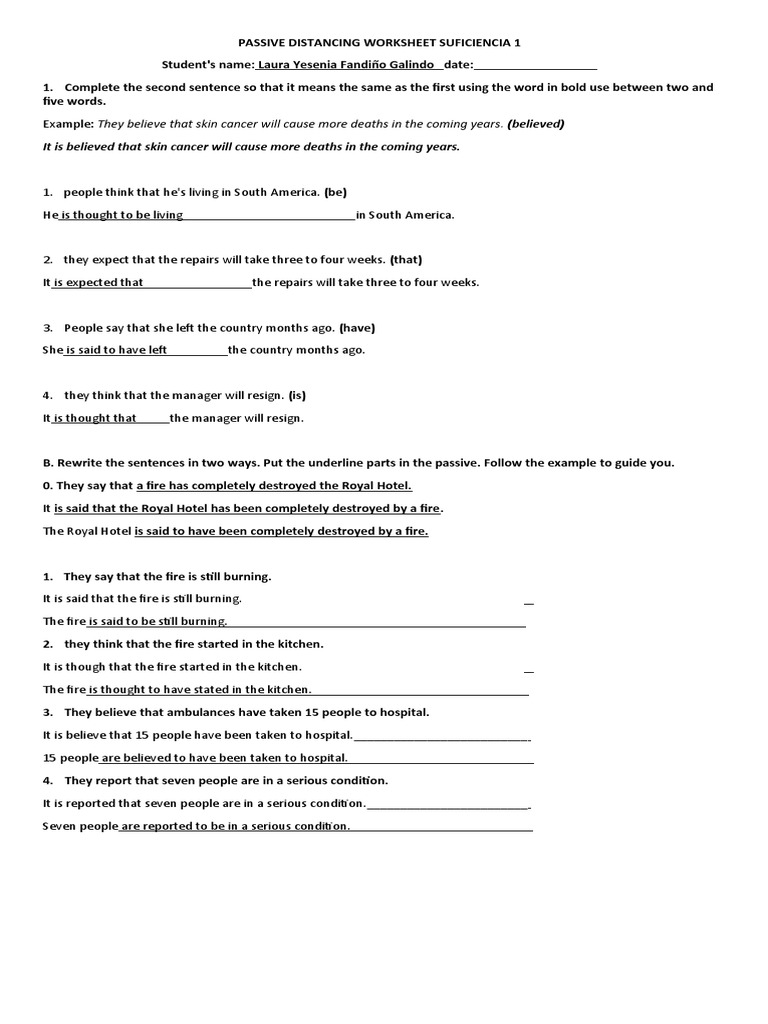 Passive distancing homework | PDF