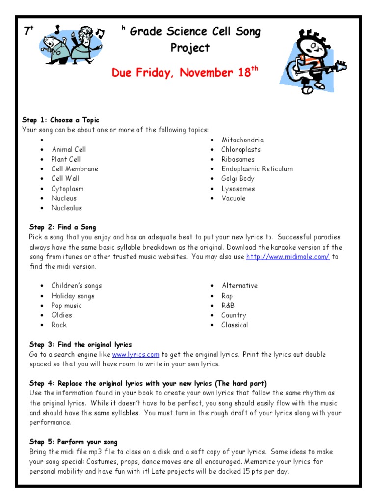 Cell Song Project | PDF