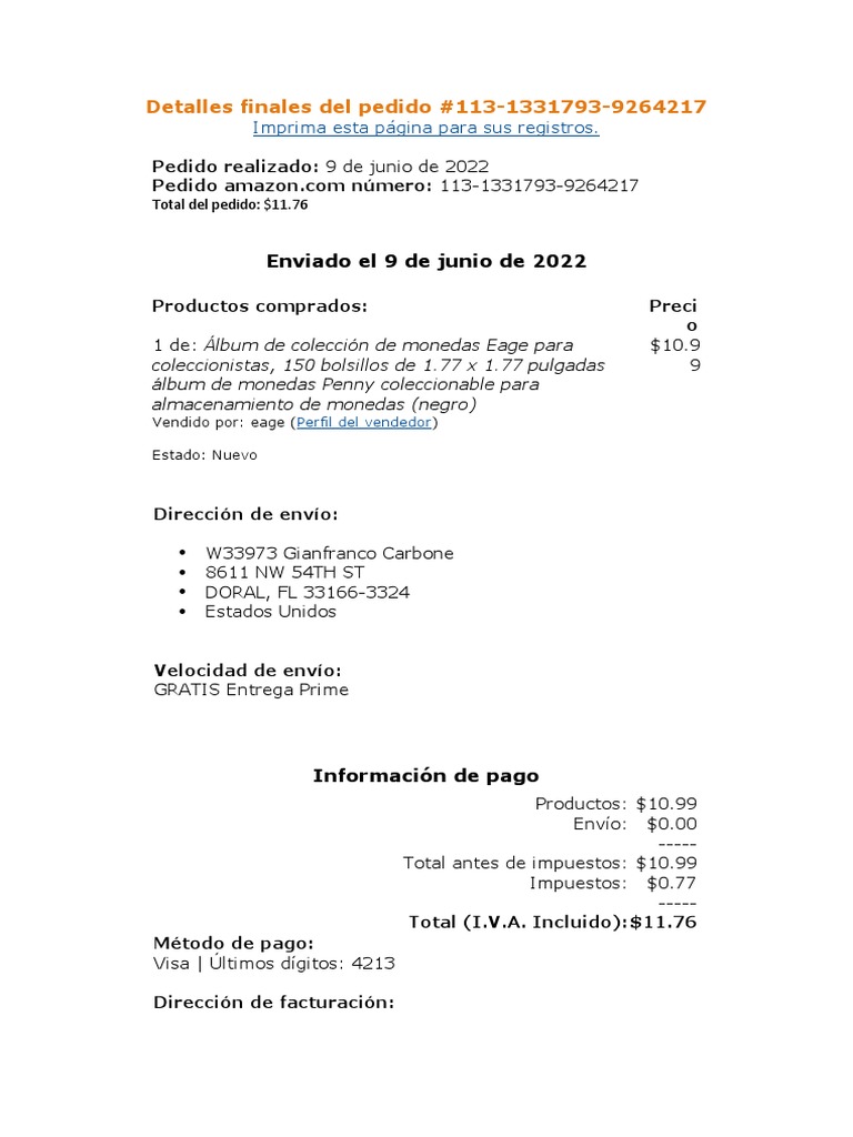 Ordenes de Compra Amazon Junio 2022 | PDF | Mercado de divisas | Pagos