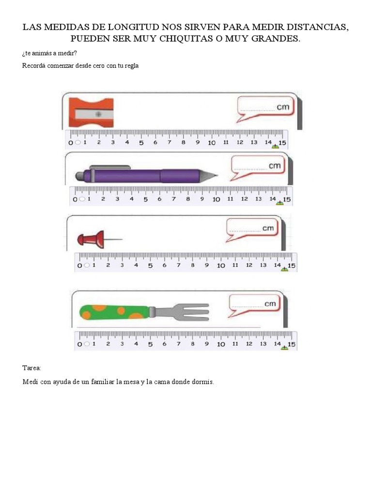 Las Medidas de Longitud Nos Sirven para Medir Distancias | PDF ...