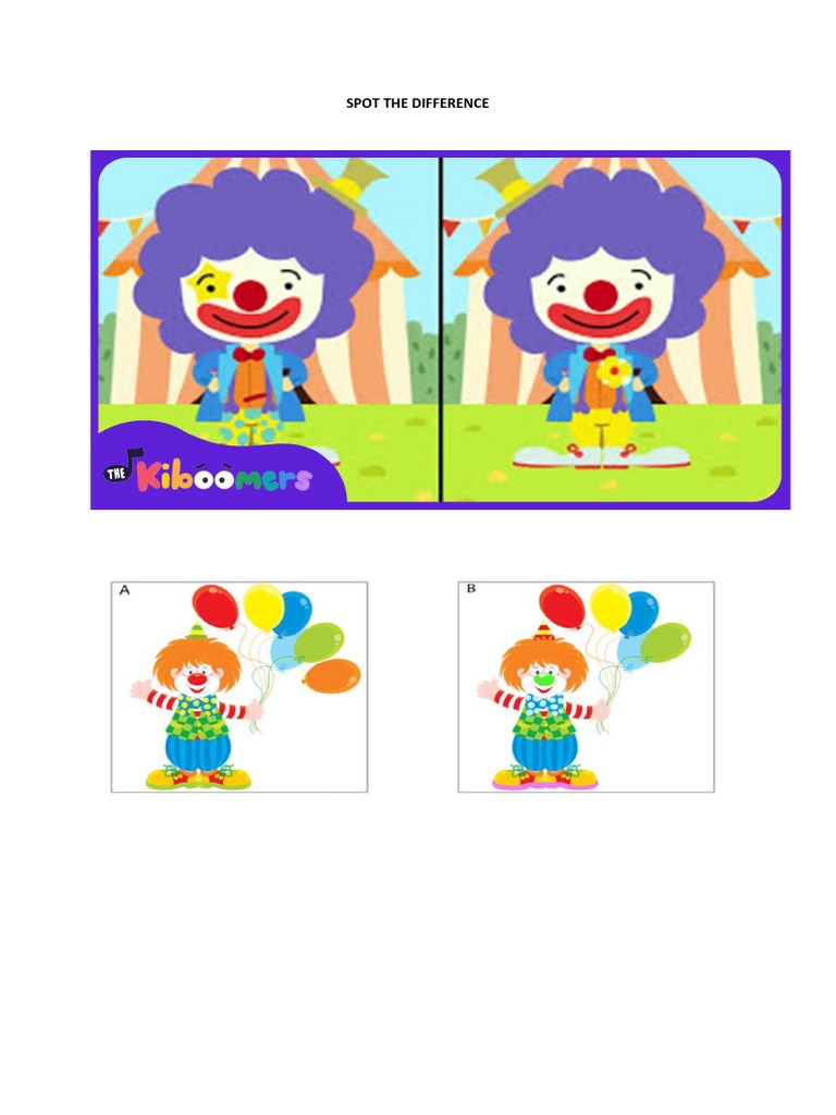 Spot The Difference: Clown | PDF
