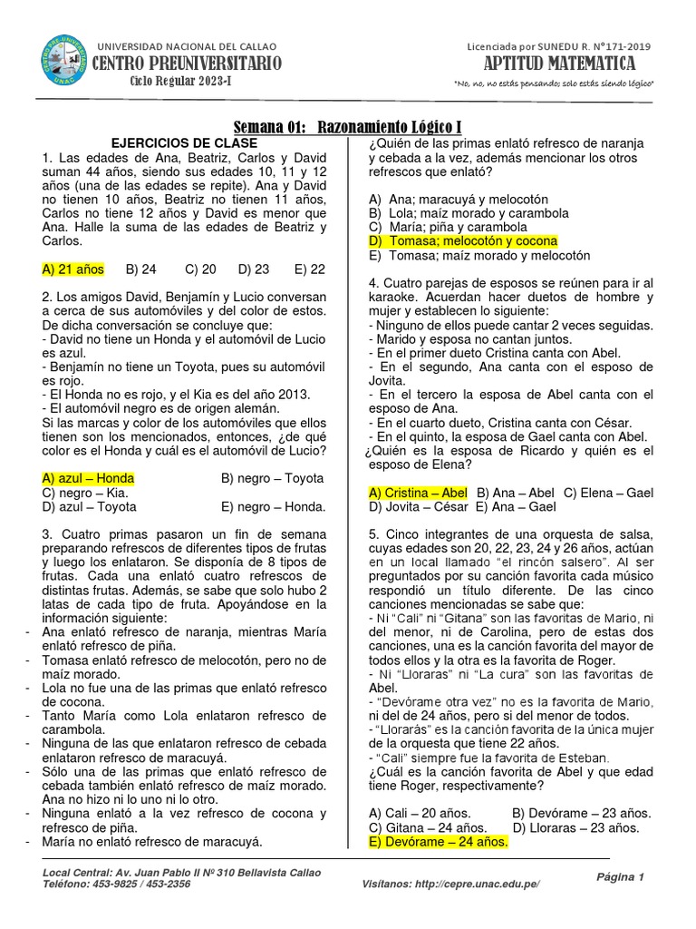 Semana 1- 2023-I- Raz.Lóg. I | PDF