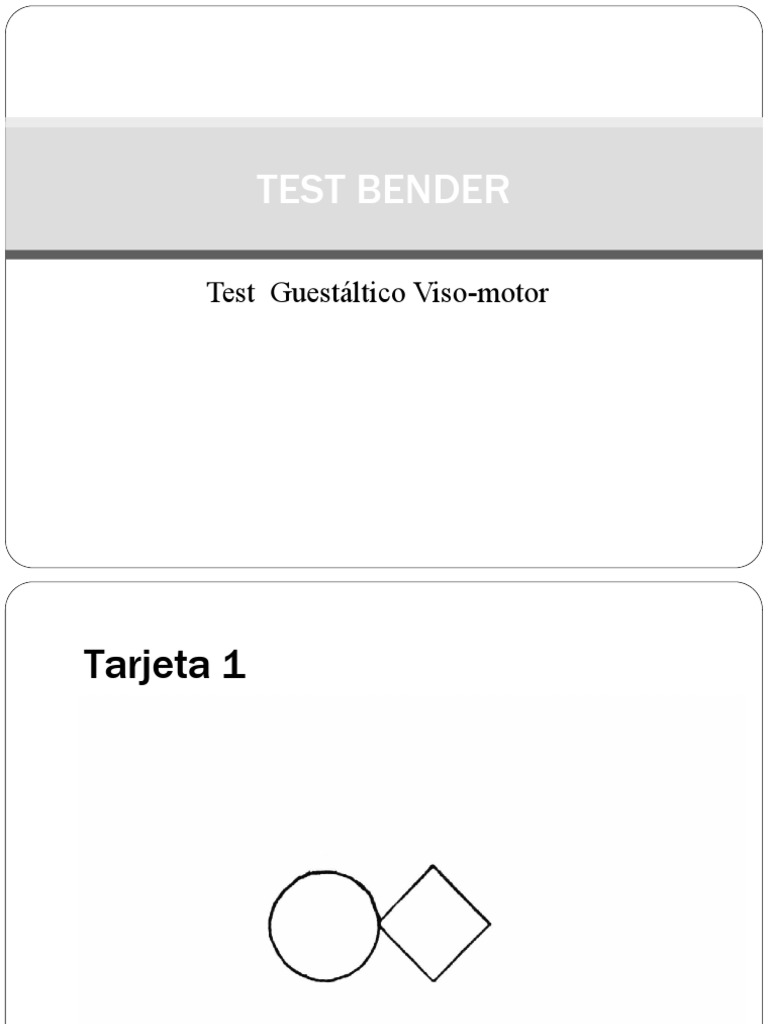 Tarjetas Test Bender | PDF
