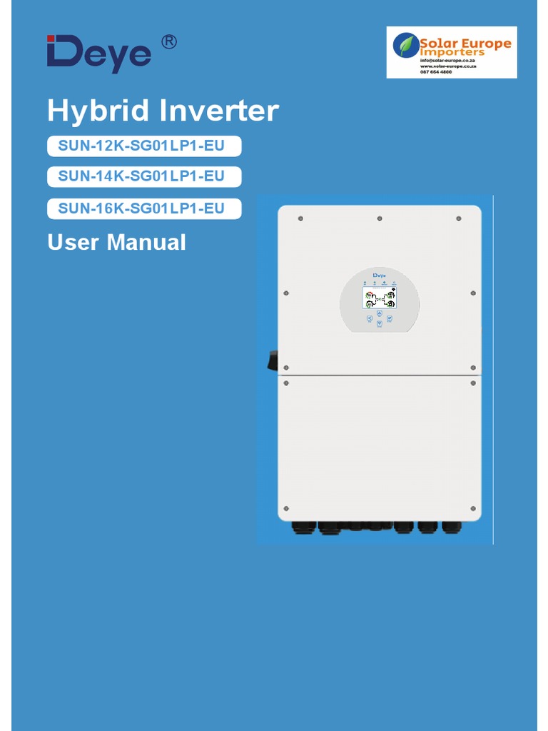 Deye Sun 12k 14k 16k User-Manual | PDF | Science & Mathematics | Computers