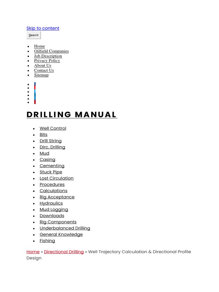 Directional Drilling Math | Download Free PDF | Oil Well | Angle