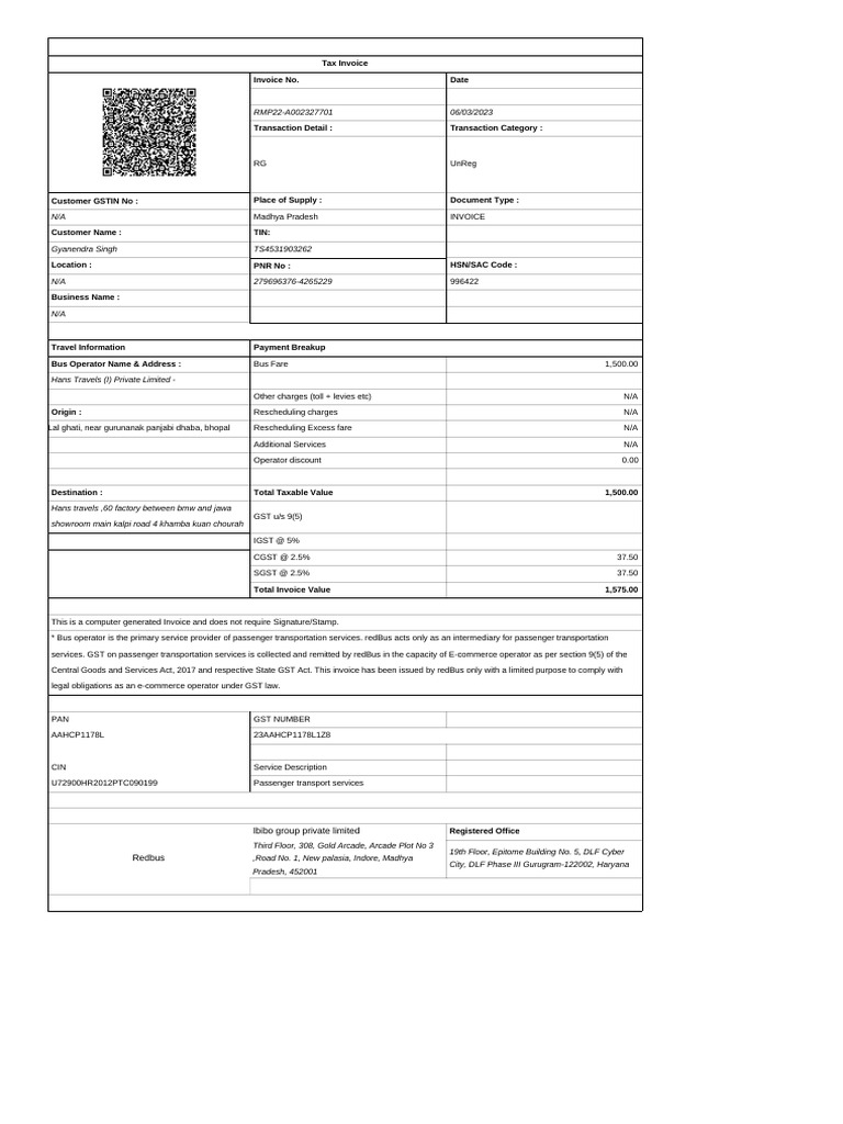 Red GST - Tax - Invoice | PDF | Payments | Taxes